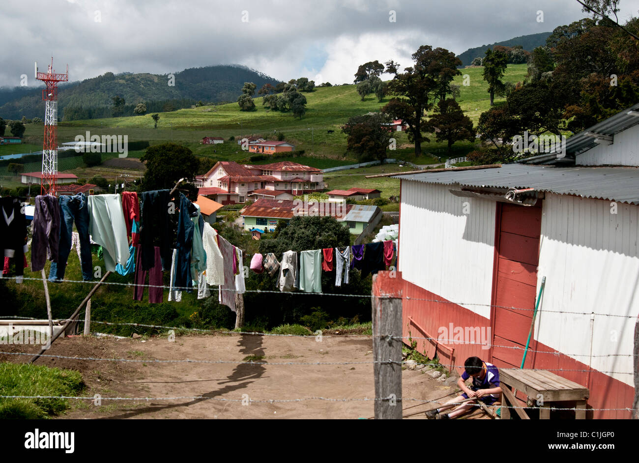 Village life Costa Rica Stock Photo - Alamy