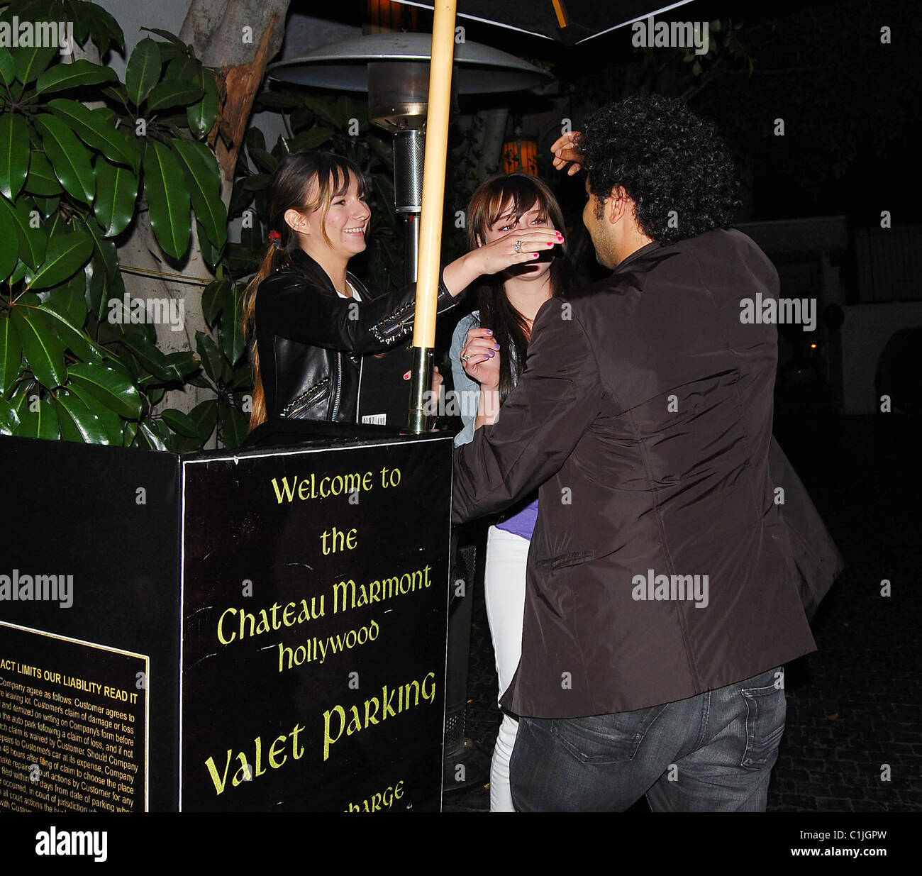 Alessandra Toreson waiting for her car outside the Chateau Marmont ...