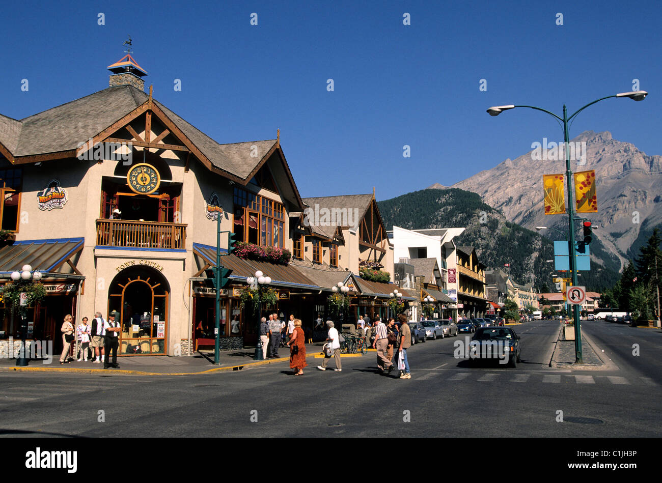 Canada, Alberta, Banff Town Stock Photo - Alamy