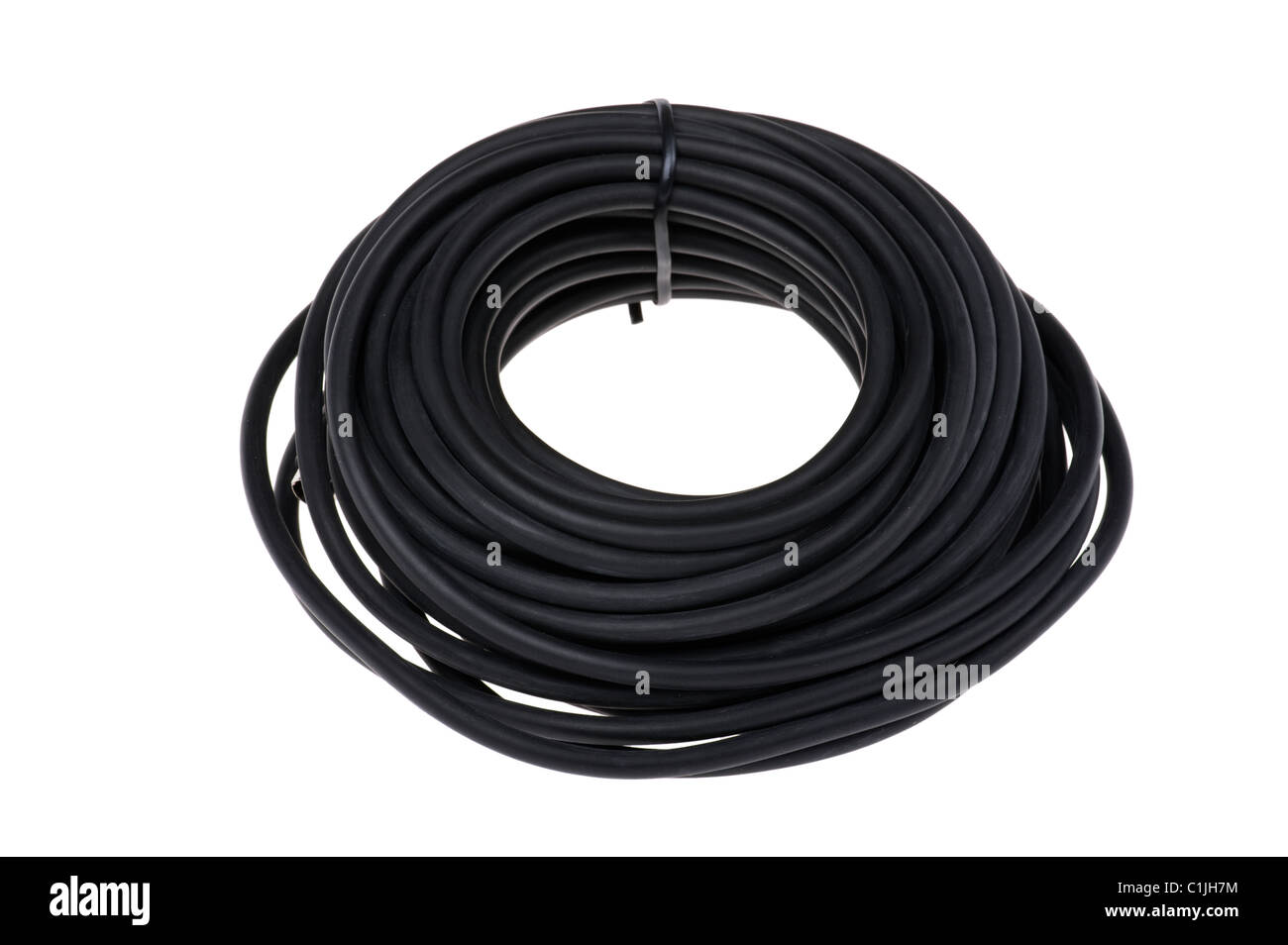 object on white - plastic cord close up Stock Photo - Alamy