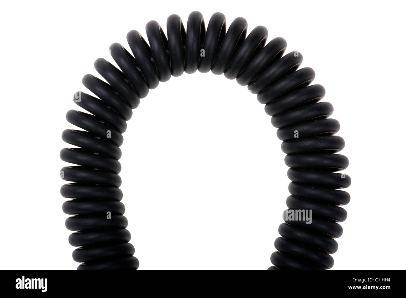 object on white - plastic cord close up Stock Photo - Alamy