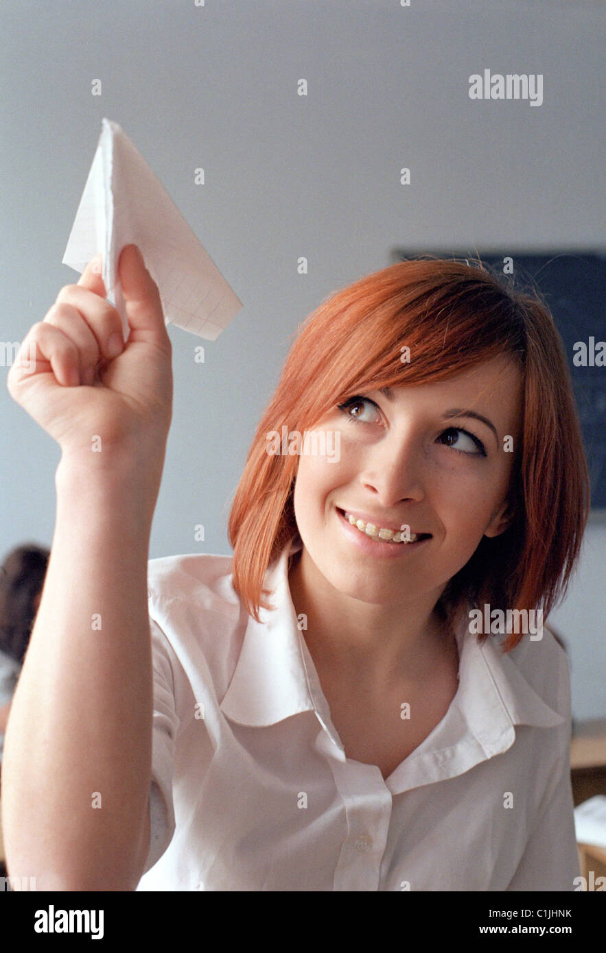 Paper airplane and classroom hi-res stock photography and images - Alamy