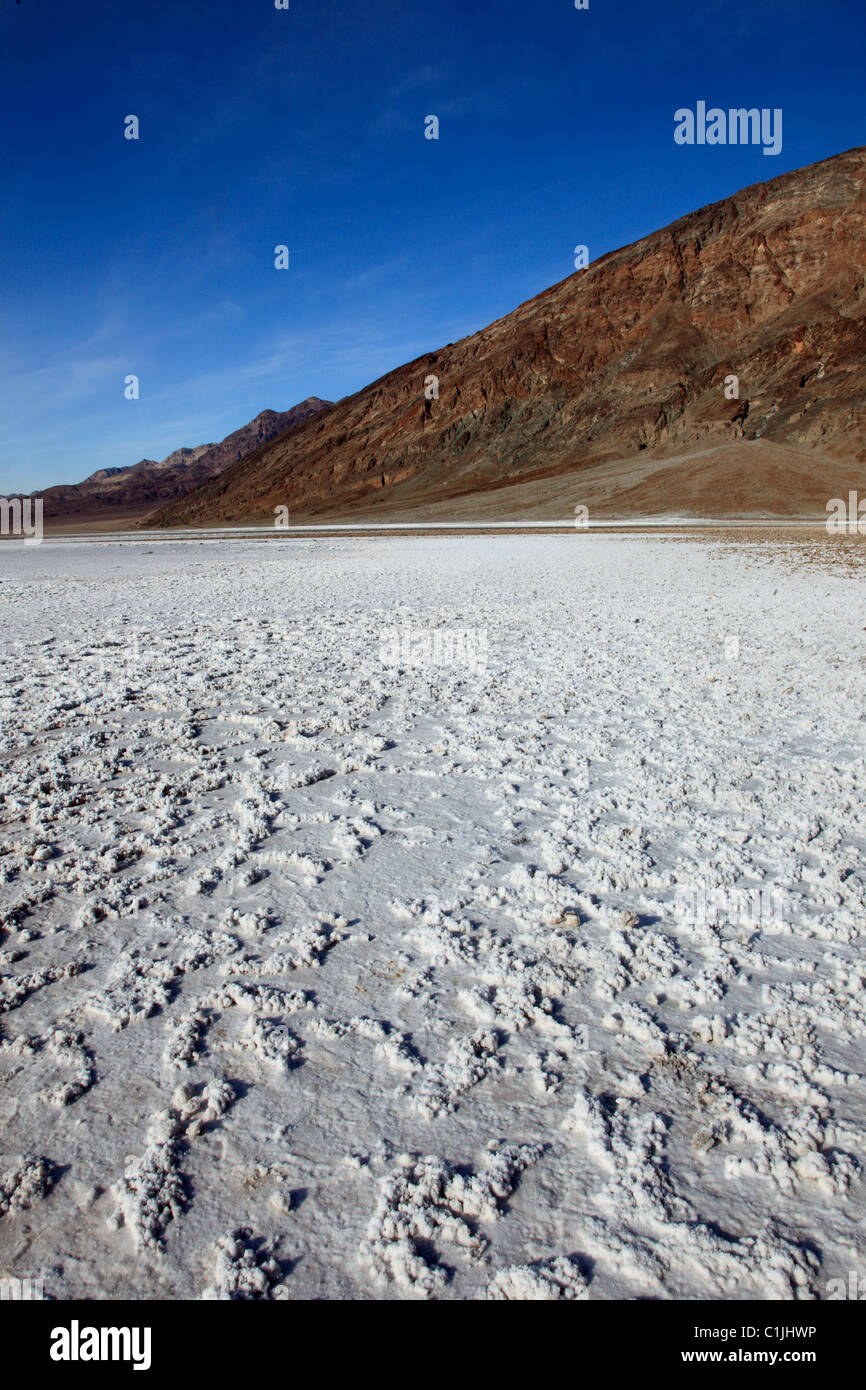 USA, California, Death Valley, National Park, Badwater Basin, salt ...