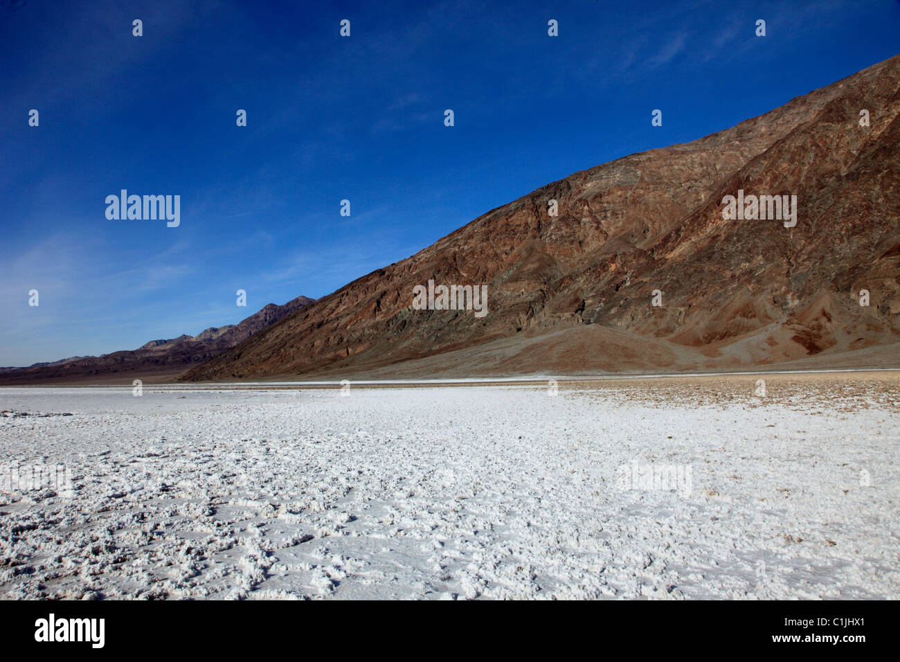 USA, California, Death Valley, National Park, Badwater Basin, salt ...