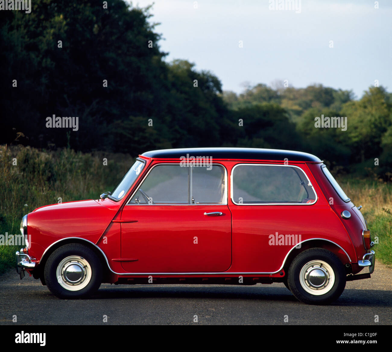 Red Mini Cooper Side View