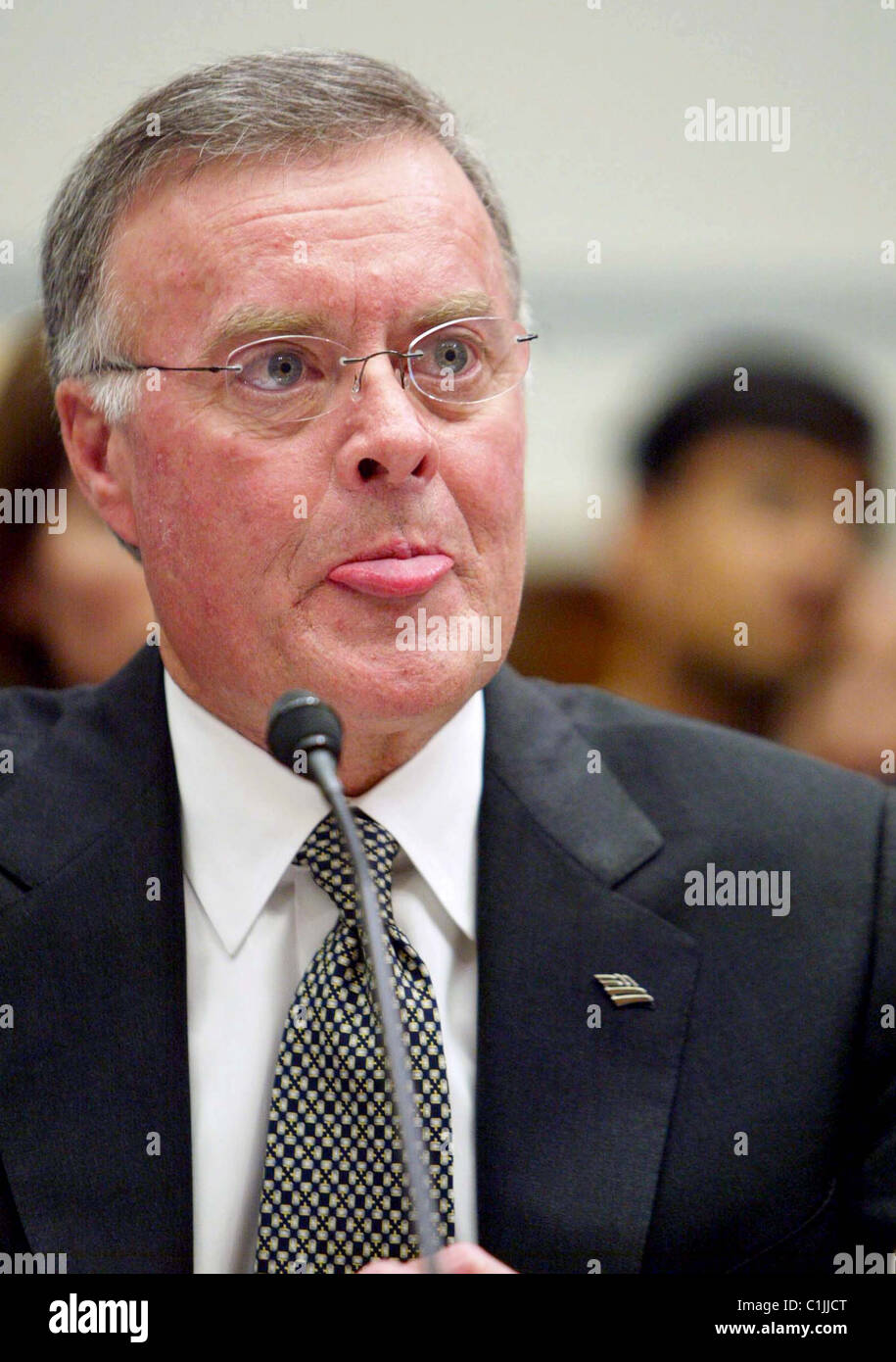 Ken Lewis, CEO of the Bank of America, during the House Financial ...