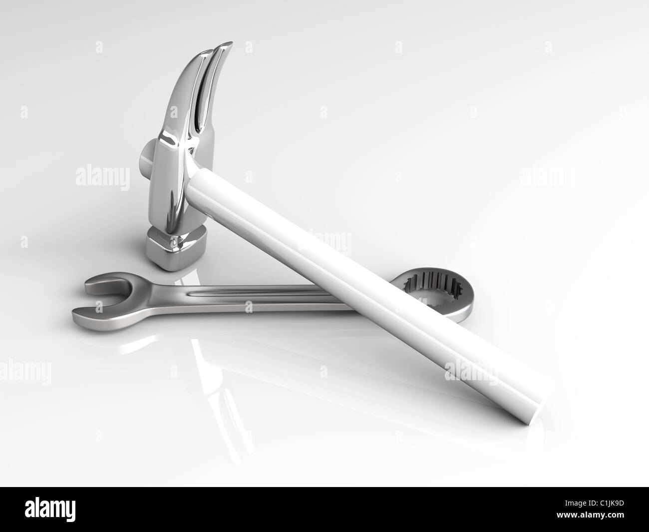 3d illustration construction tools Black and White Stock Photos ...
