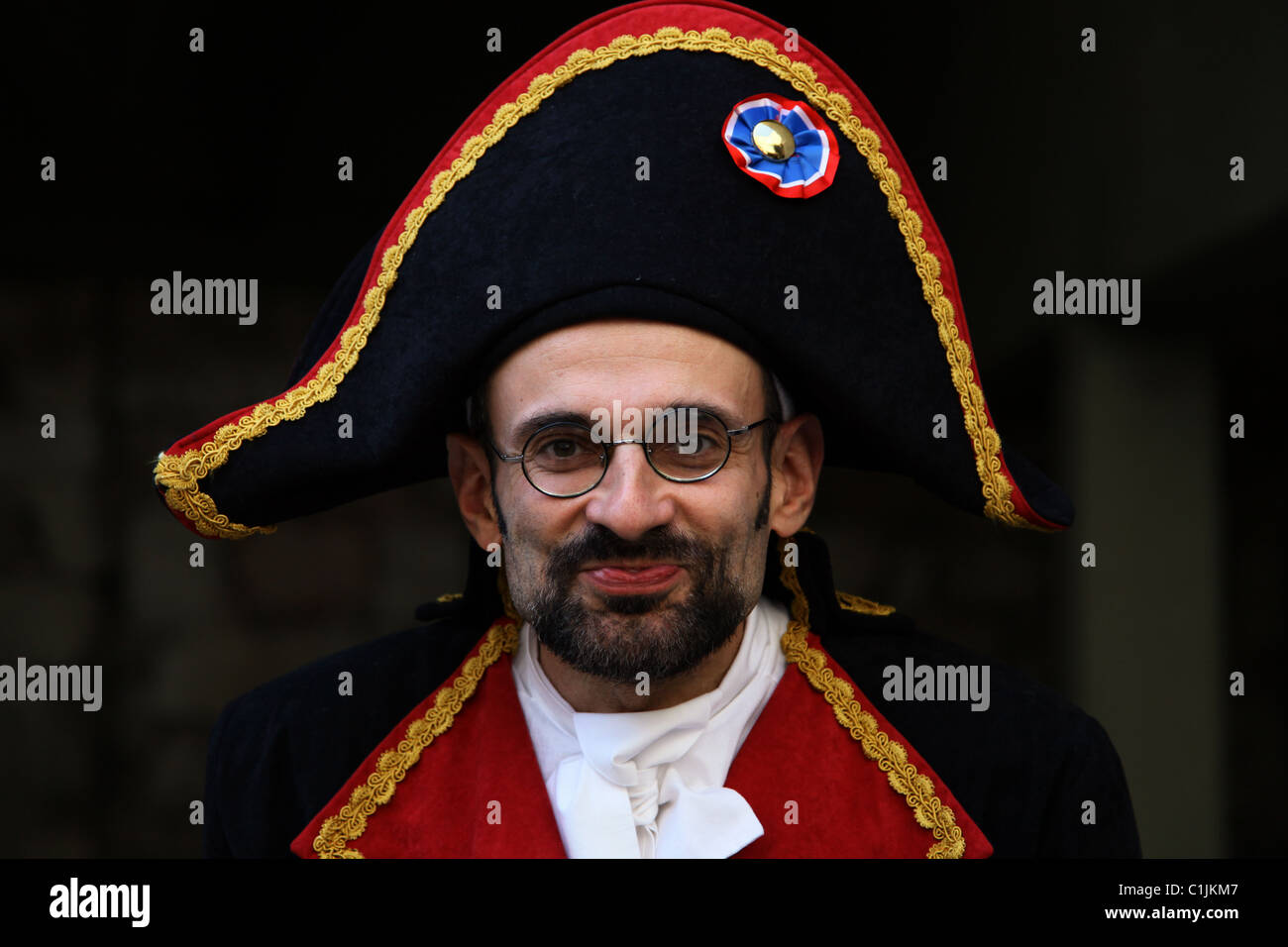 An Ultra Orthodox Jew wearing costume during Purim festival in the ...