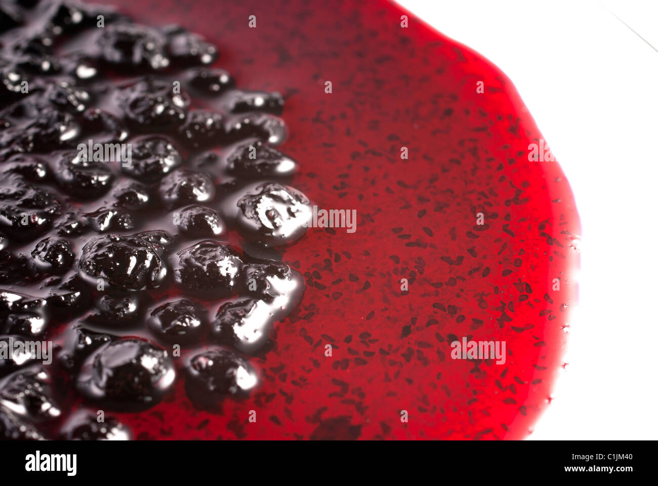 blueberry jam on a white background,cutout,isolated Stock Photo - Alamy