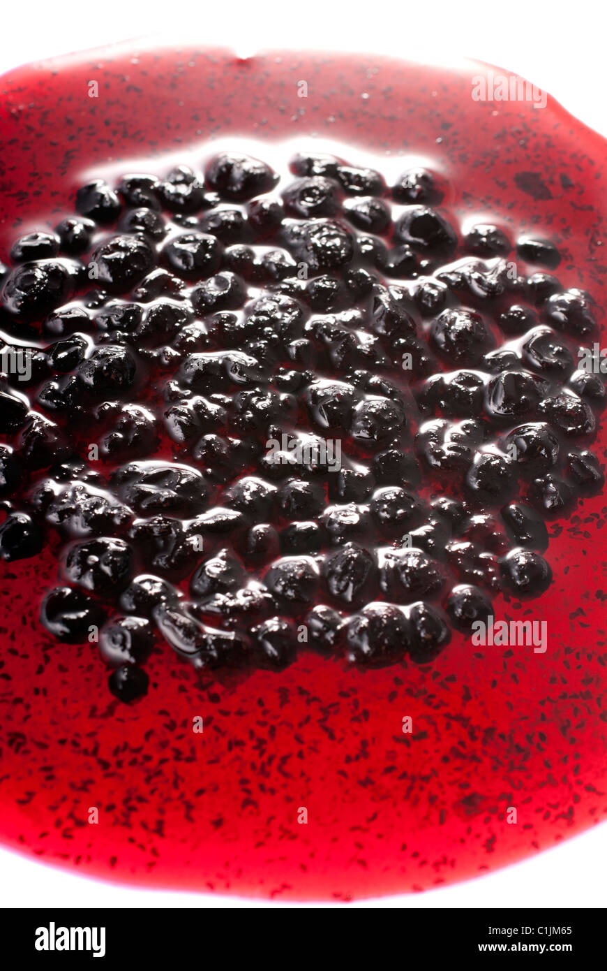 blueberry jam on a white background,cutout,isolated Stock Photo - Alamy