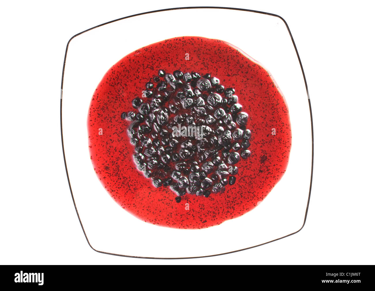 blueberry jam on a white background,cutout,isolated Stock Photo - Alamy