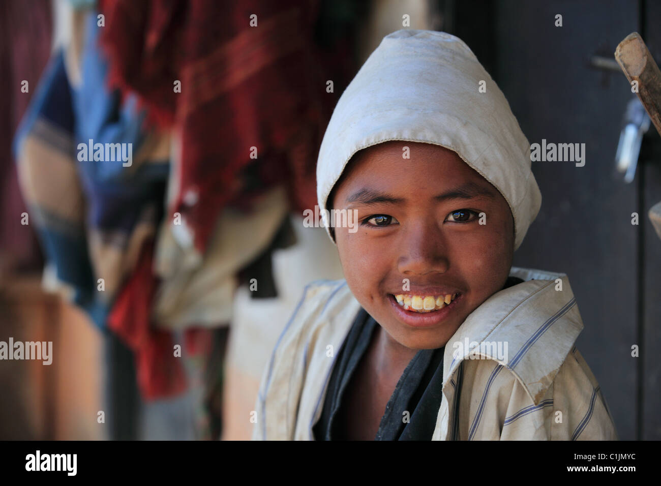 Nepali Boy in the Nepali Himalaya Stock Photo - Alamy