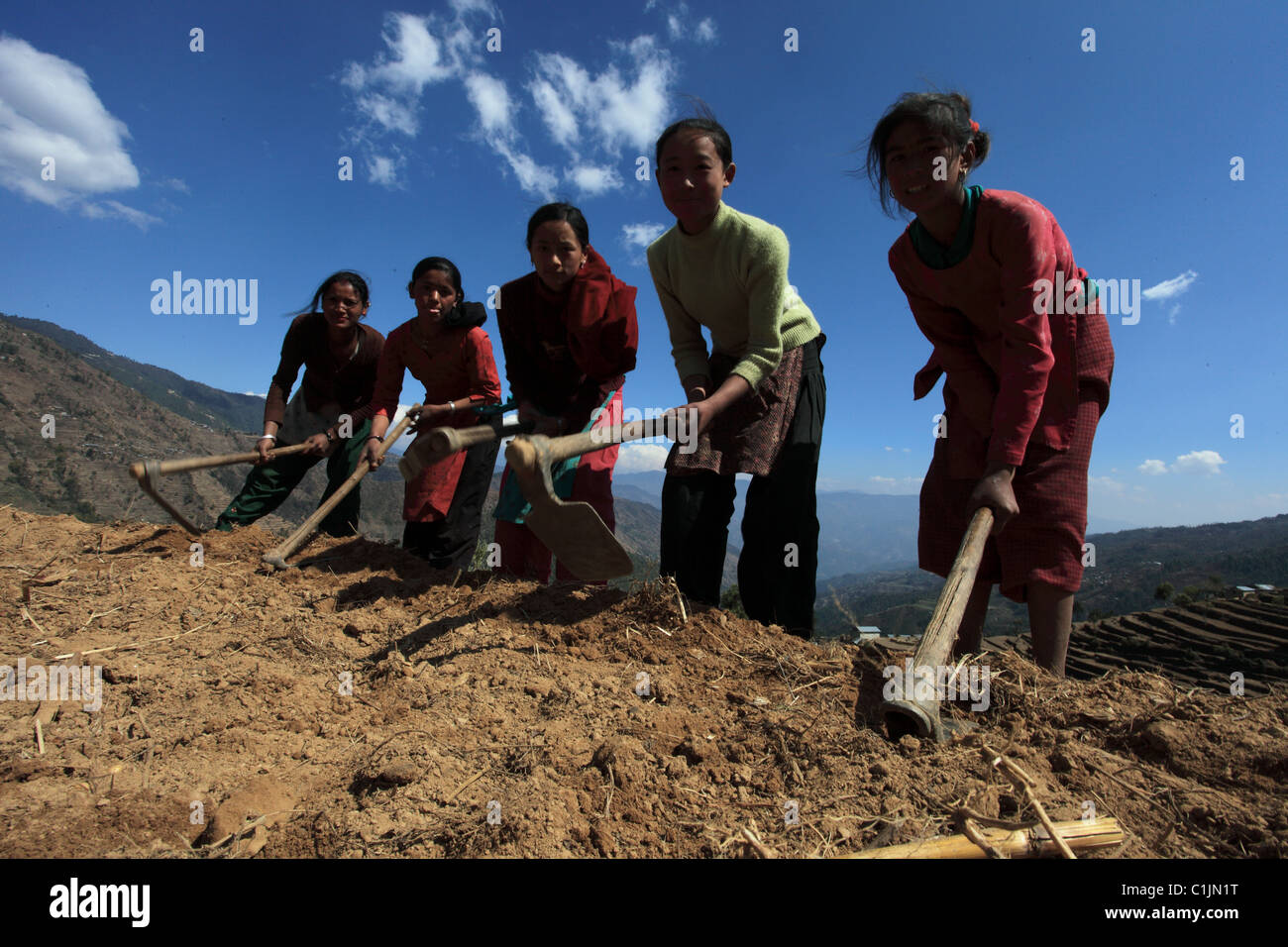 Rural nepali women hi-res stock photography and images - Alamy