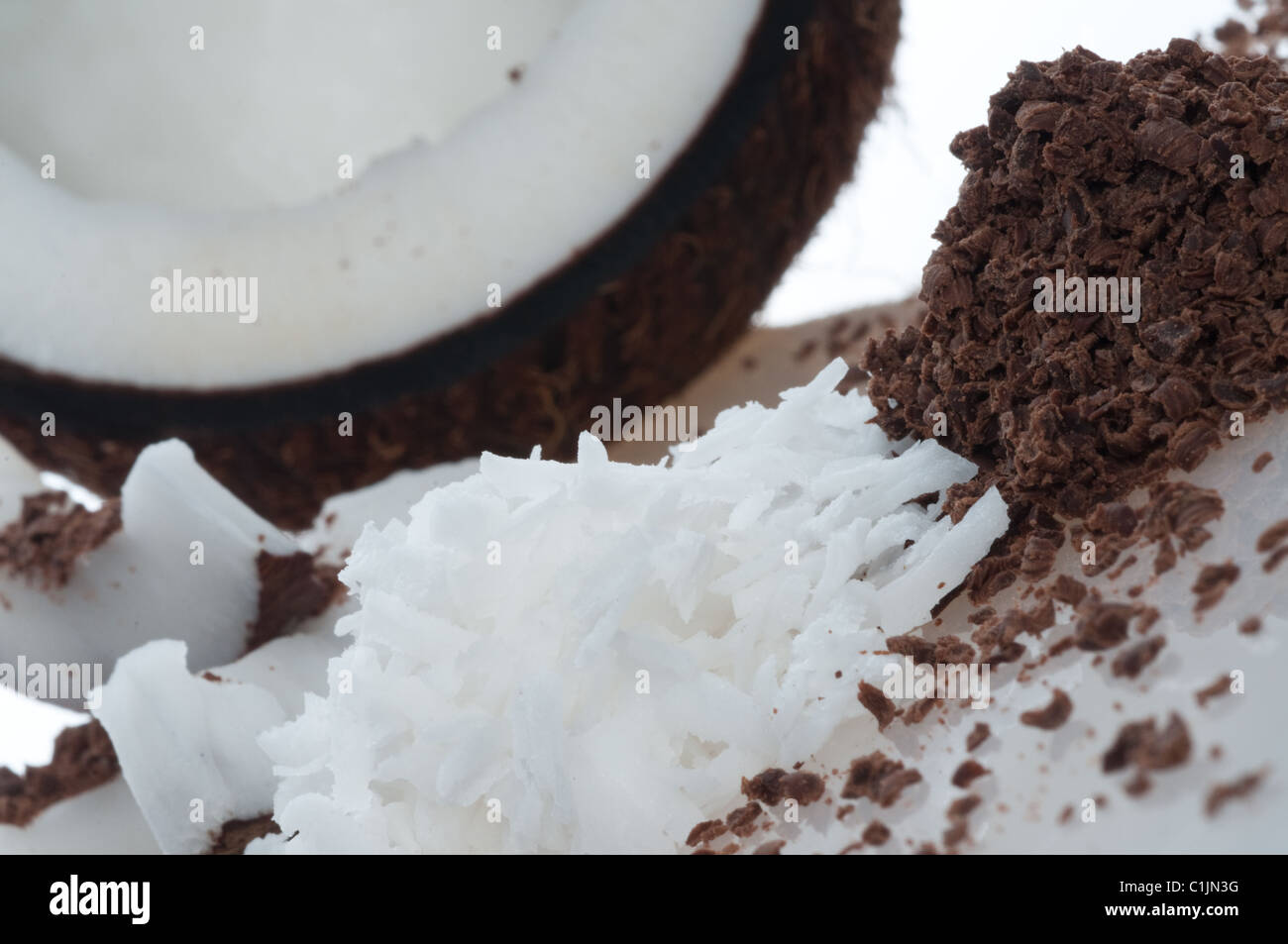 Coco pulp. Isolation on the white Stock Photo - Alamy