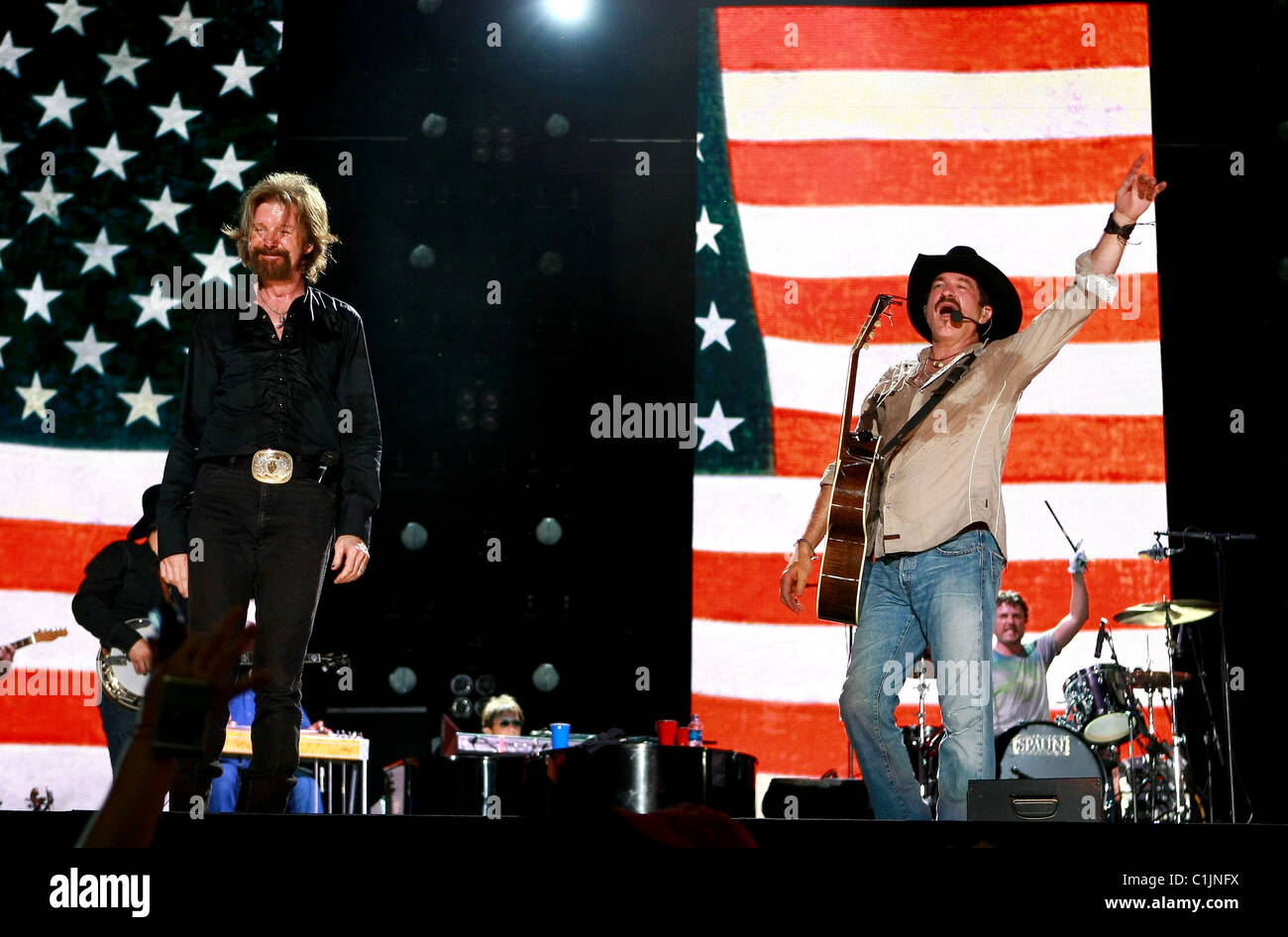 Kix Brooks and Ronnie Dunn AKA Brooks and Dunn performing live at LP ...