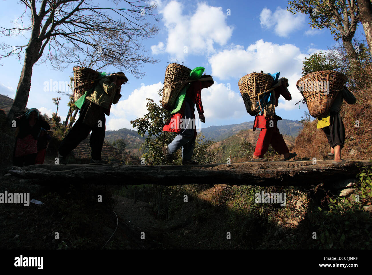 Nepali people in Nepal Himalaya Stock Photo - Alamy