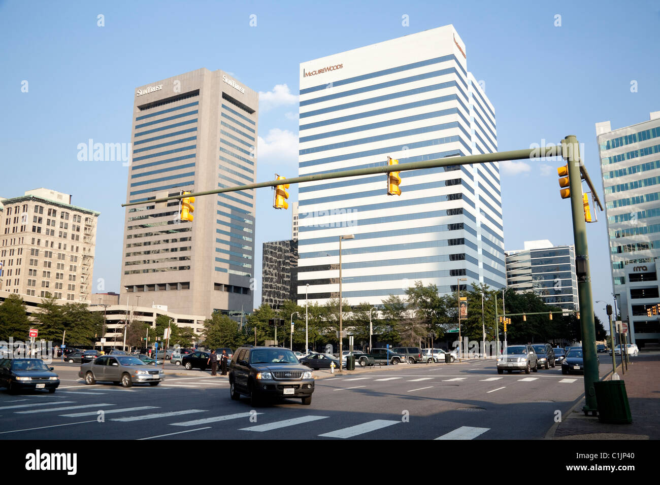 Downtown Richmond VA with skyscrapers Stock Photo - Alamy