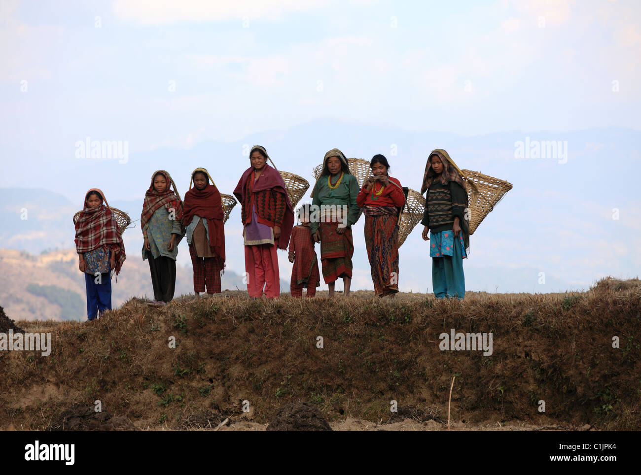 Nepali people in Nepal Himalaya Stock Photo - Alamy