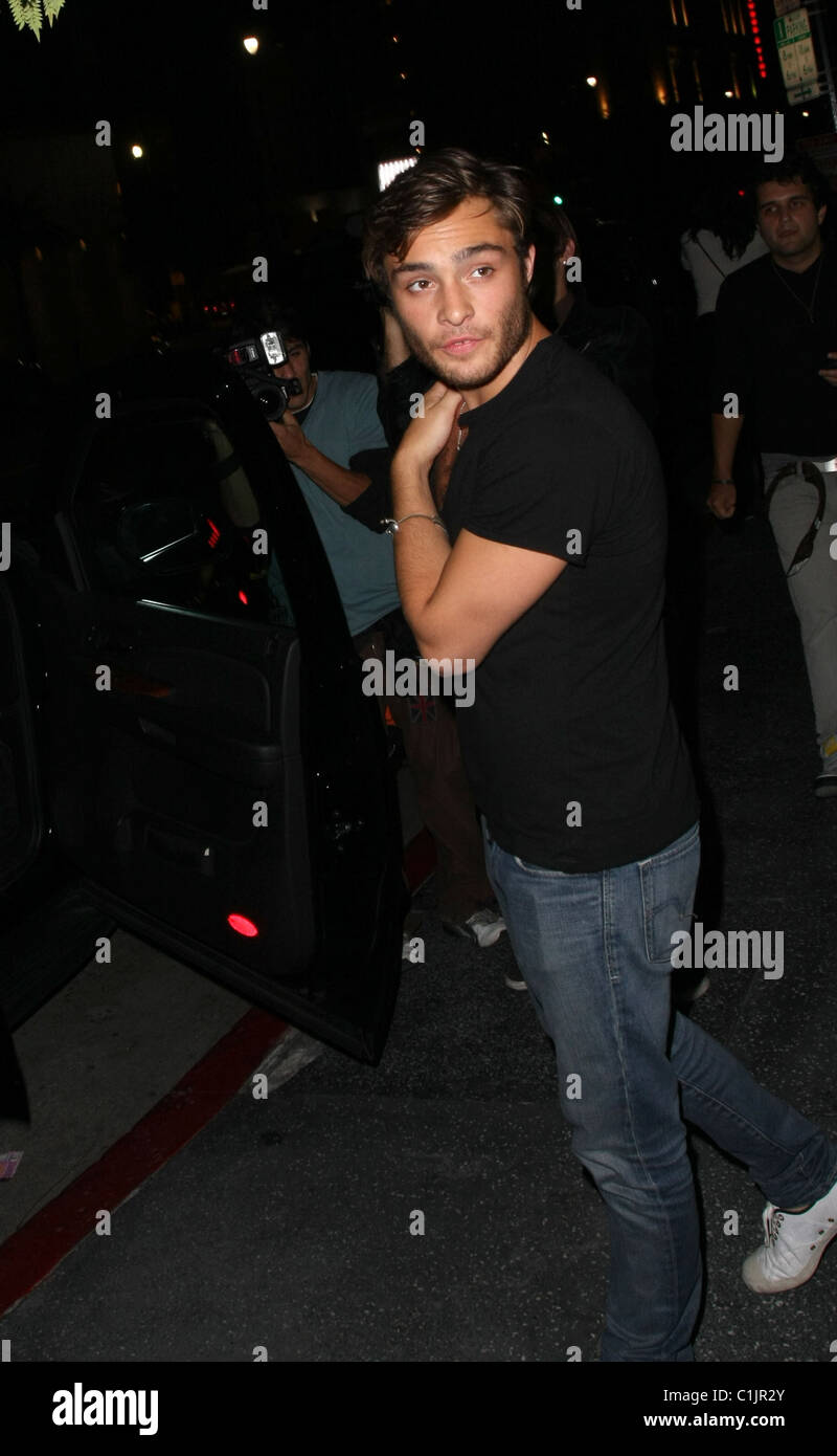Ed Westwick outside Shane West's Birthday Party held at Bardot Los ...