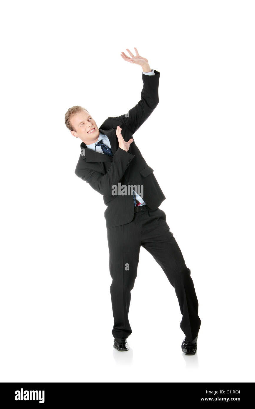 Man scared hands face Cut Out Stock Images & Pictures - Alamy