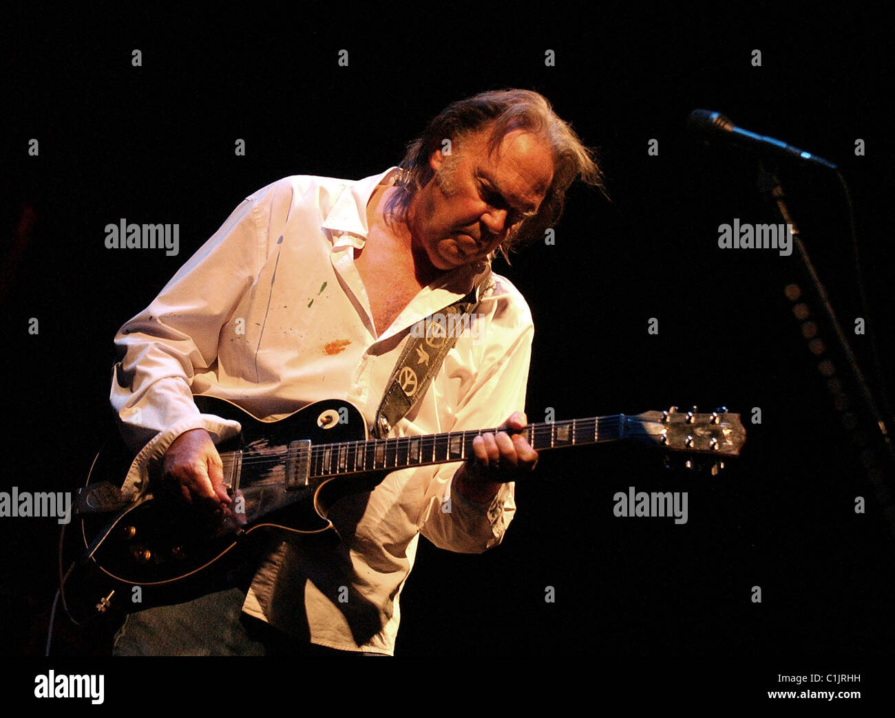 Neil Young performing in concert at the Ahoy Stadium Rotterdam, The ...