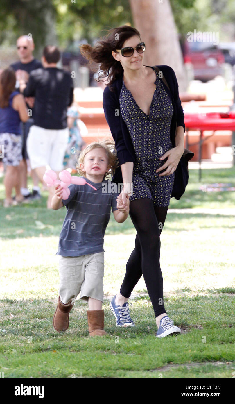 Liv Tyler with her son Milo Langdon at Griffith Park in Loz Feliz Los ...