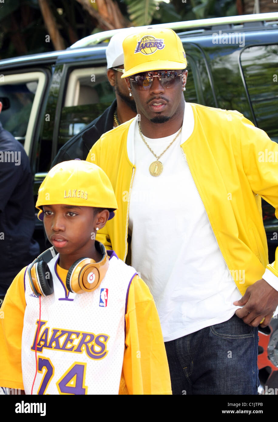 Sean Combs, aka P Diddy, arriving amongst the crowds of fans coming to ...