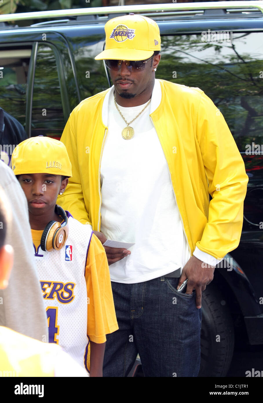 Sean Combs, aka P Diddy, arriving amongst the crowds of fans coming to ...