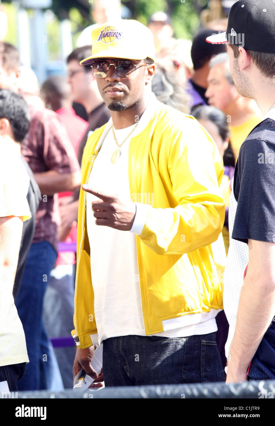 Sean Combs, aka P Diddy, arriving amongst the crowds of fans coming to ...