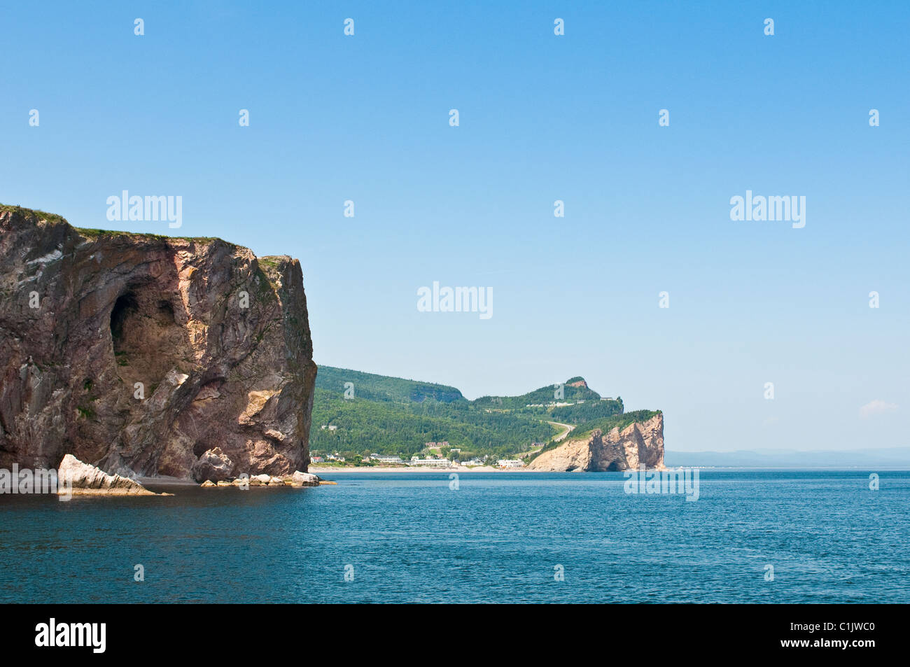 Quebec, Canada. Perce and Rocher Perce (Perce Rock Stock Photo - Alamy