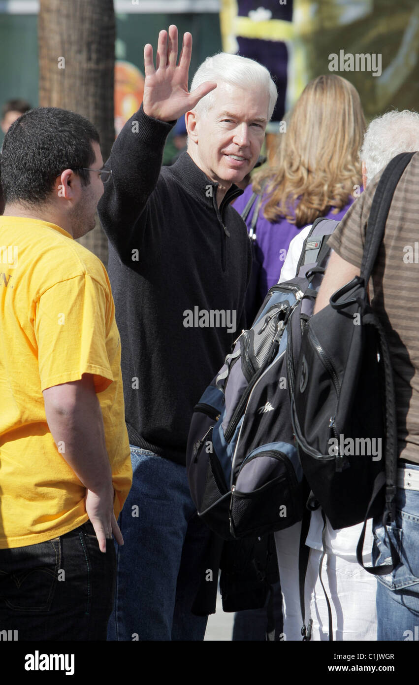 Grey Davis arrives for the first game of the NBA National Championship ...