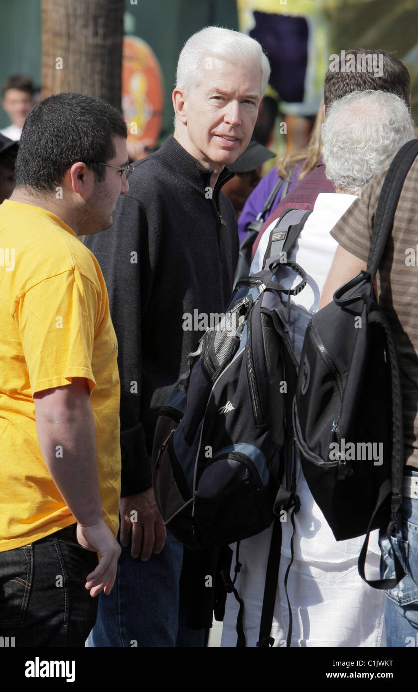 Grey Davis arrives for the first game of the NBA National Championship ...