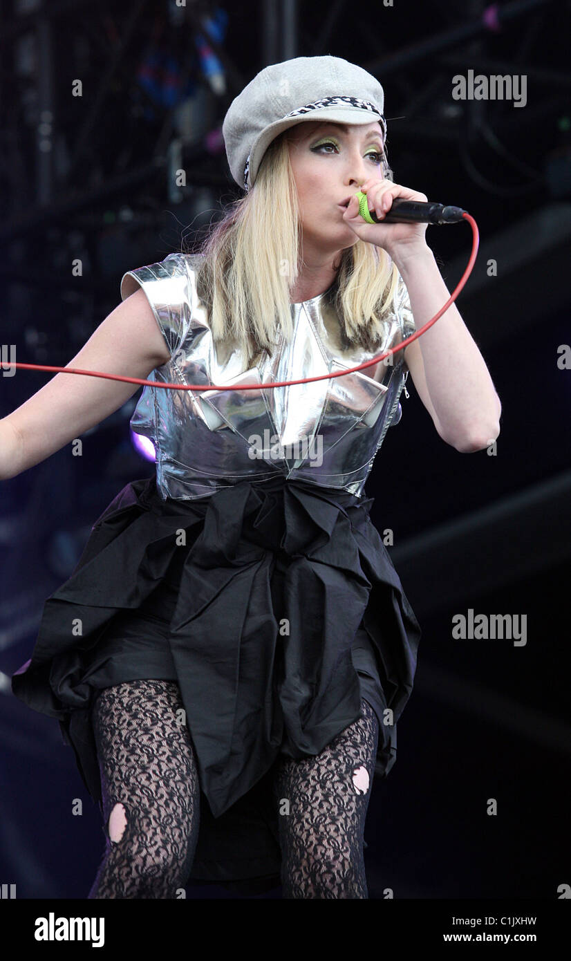 Katie white ting tings performing isle wight festival hi-res stock ...