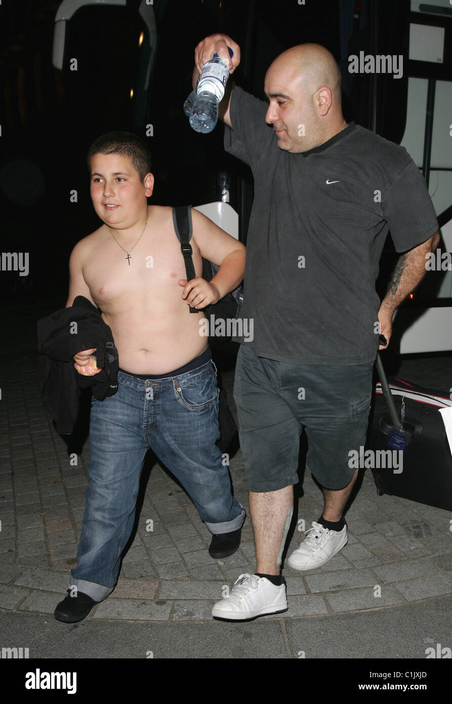 Stavros Faltley arrive at a hotel as the 'Britian's Got Talent' tour ...