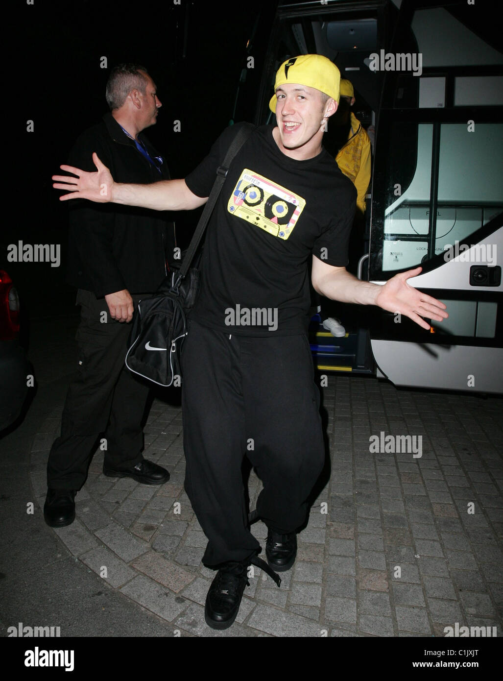 Members of Flawless arrive at a hotel as the 'Britian's Got Talent ...