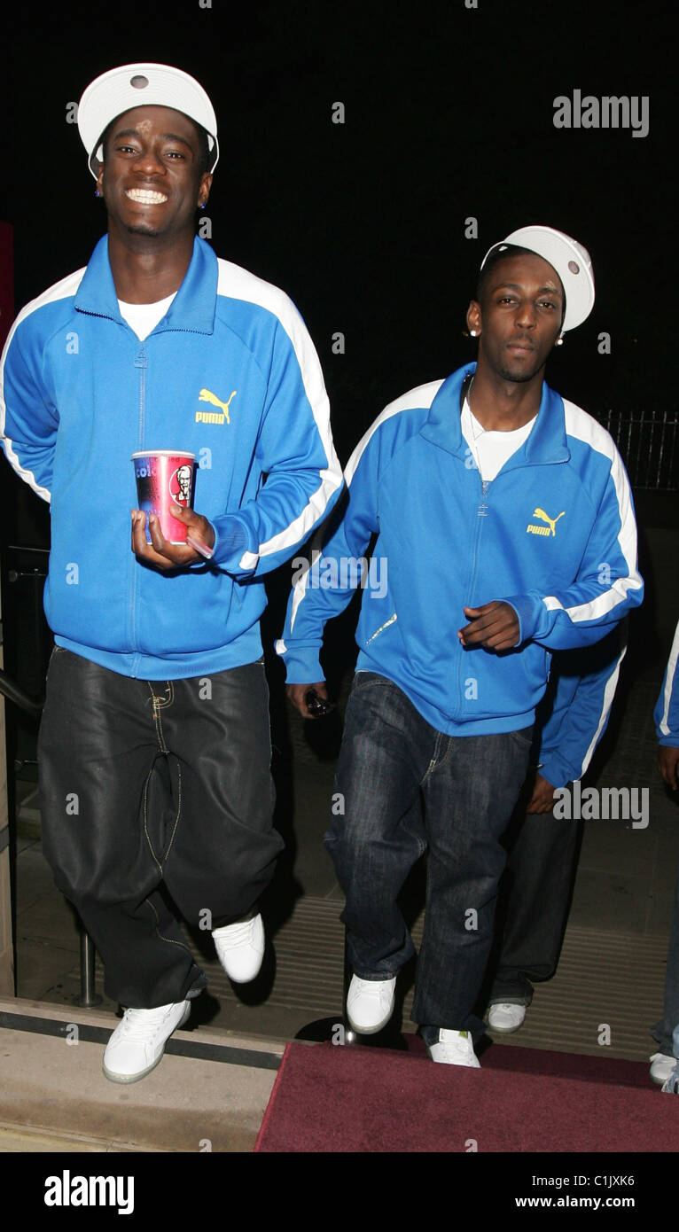 Members of Flawless arrive at a hotel as the 'Britian's Got Talent ...