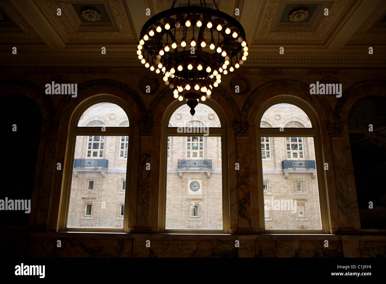 Interior of the public library in Boston Stock Photo - Alamy