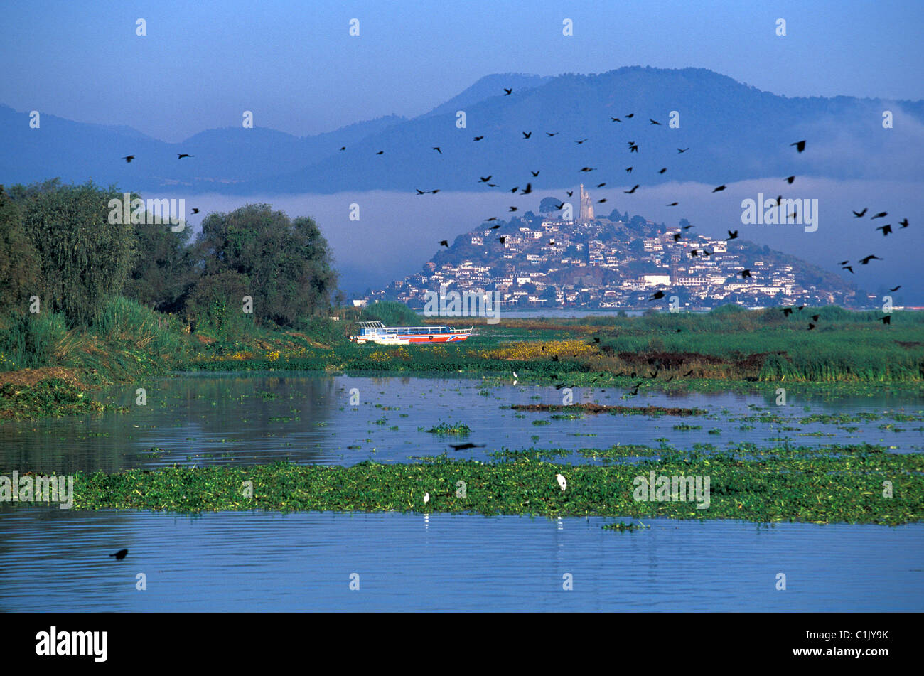 Mexico, Michoacan State, Patzcuaro Lake, Janitzio Island Stock Photo ...