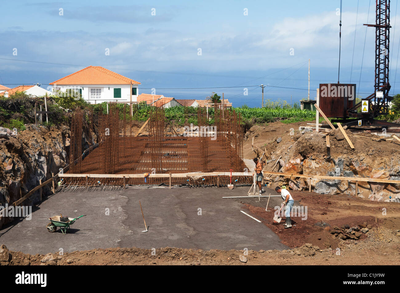 Construction site in Pico island, Azores Stock Photo - Alamy