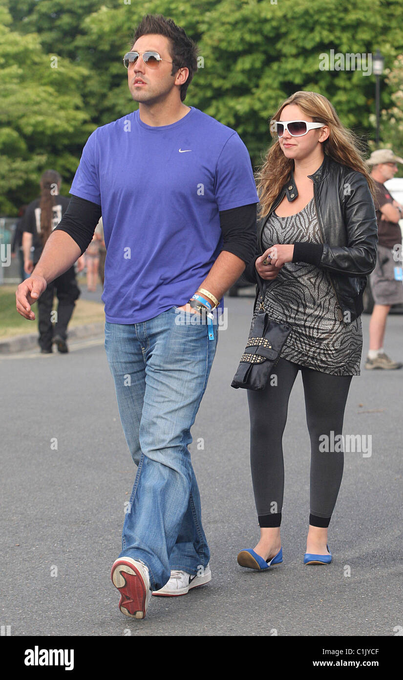 Gavin Henson and Charlotte Church backstage Isle of Wight Music ...