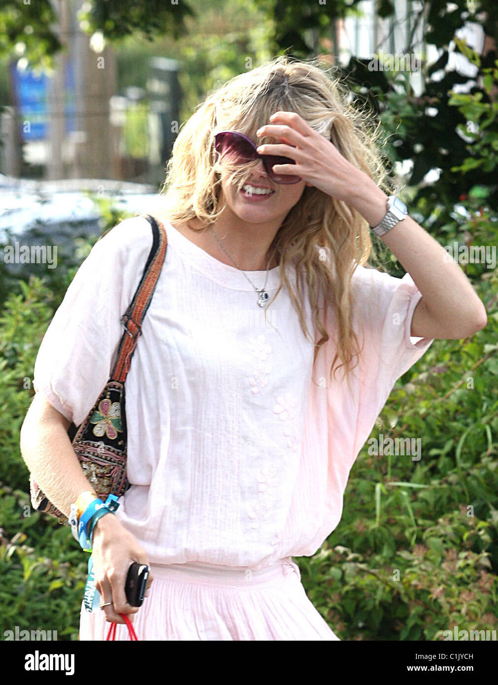 Tamsin egerton backstage isle wight festival hi-res stock photography ...