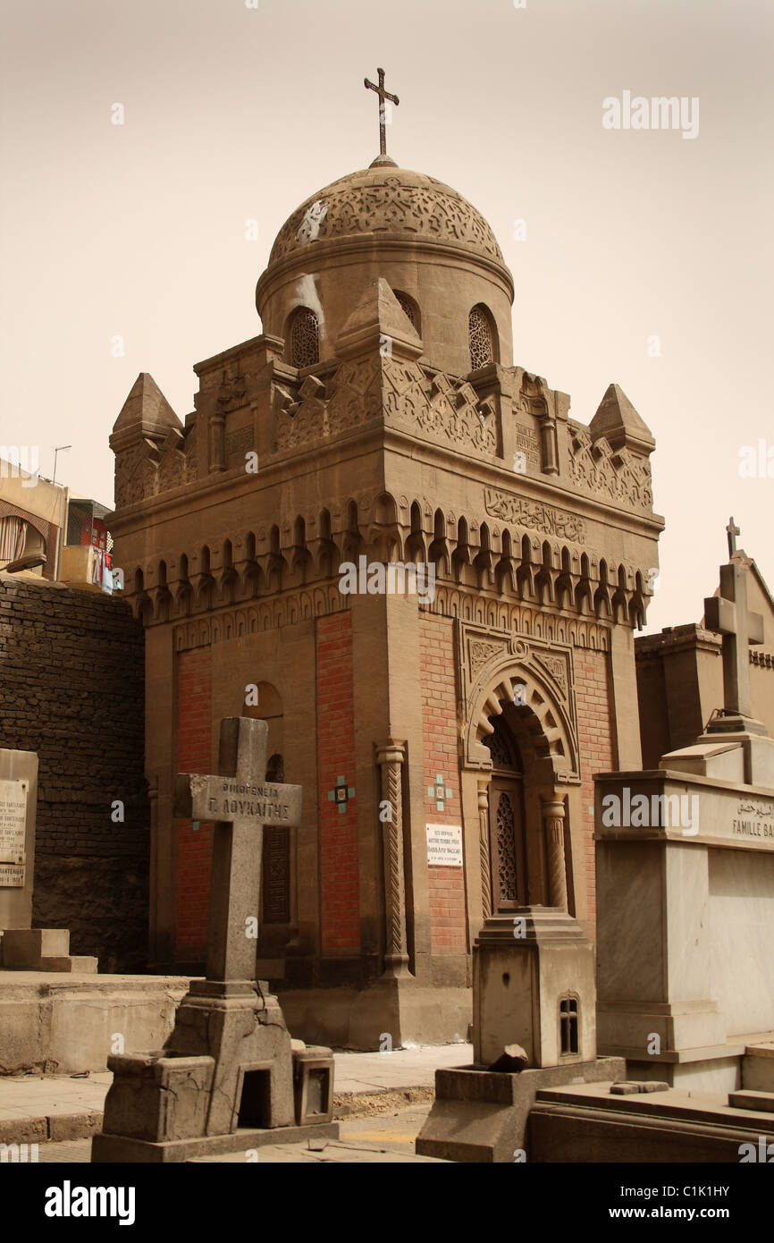 Domed Tomb / Mausoleum in Cemetery at Old or Coptic Cairo, Egypt Stock ...