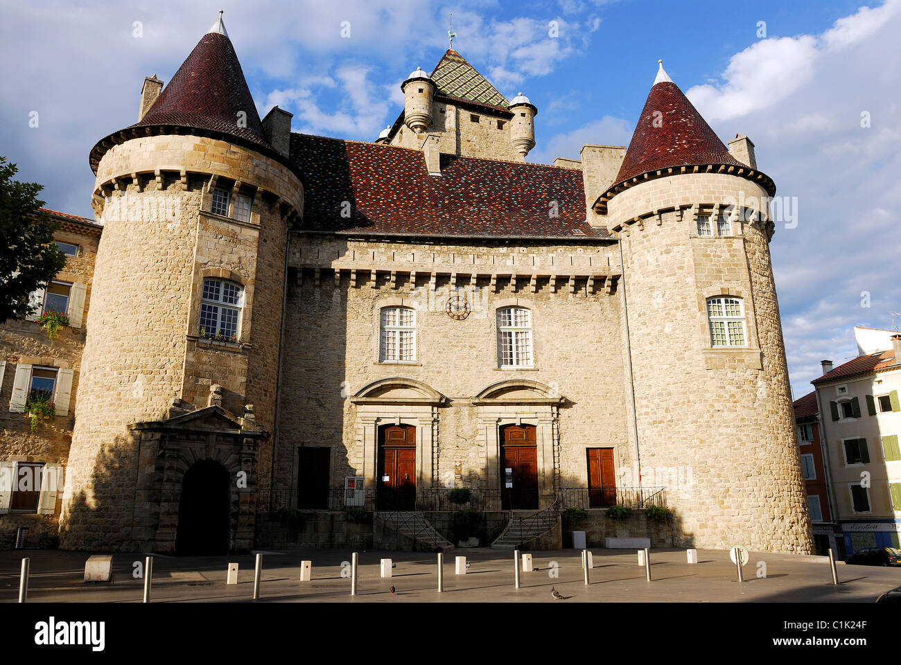 France, Ardeche, Aubenas, castle Stock Photo - Alamy