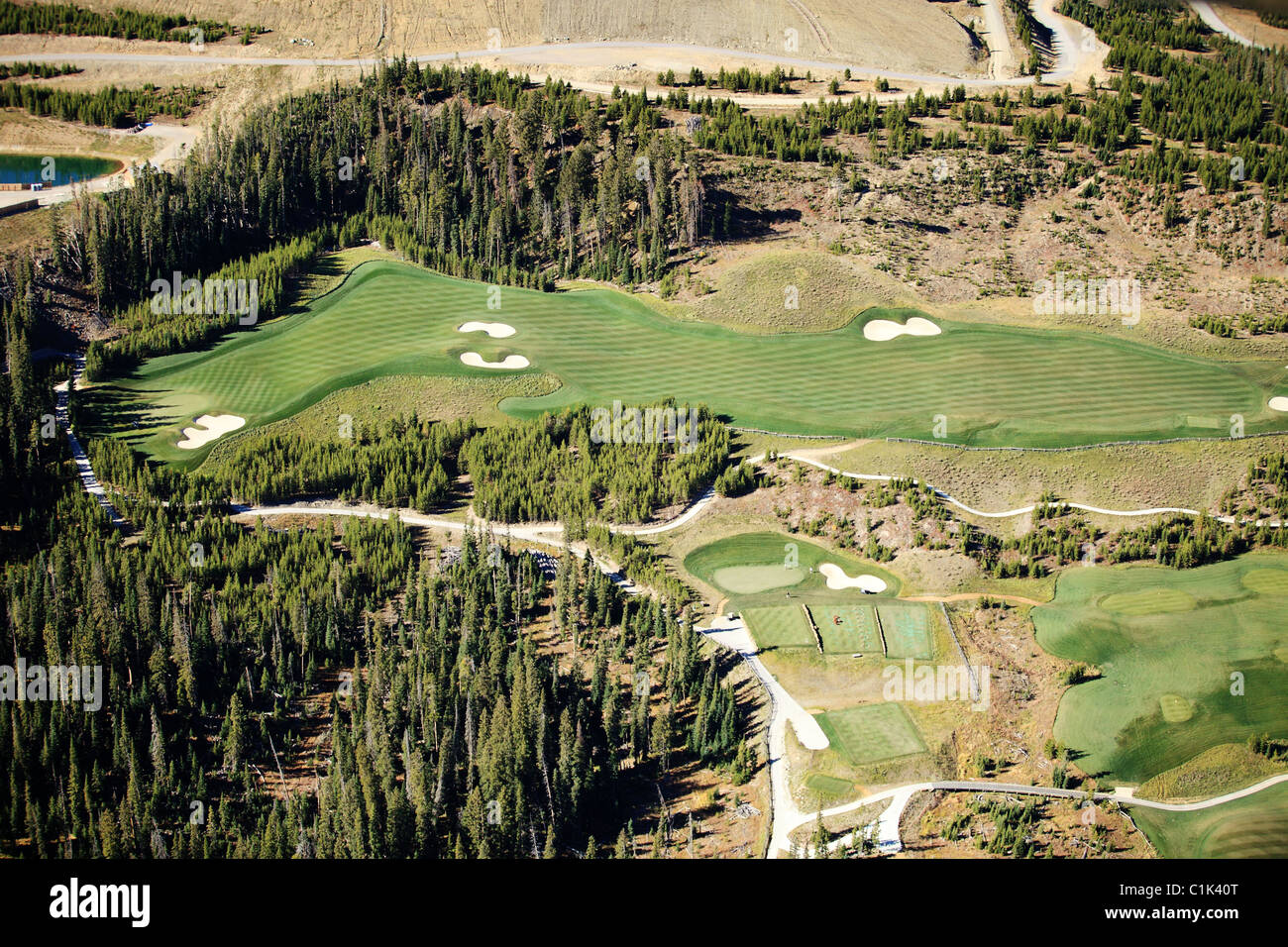 Golf course fairway aerial hi-res stock photography and images - Alamy