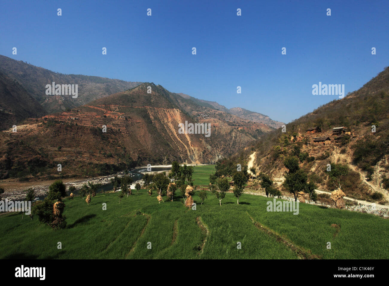Nepali landscape Nepal Himalaya Stock Photo - Alamy