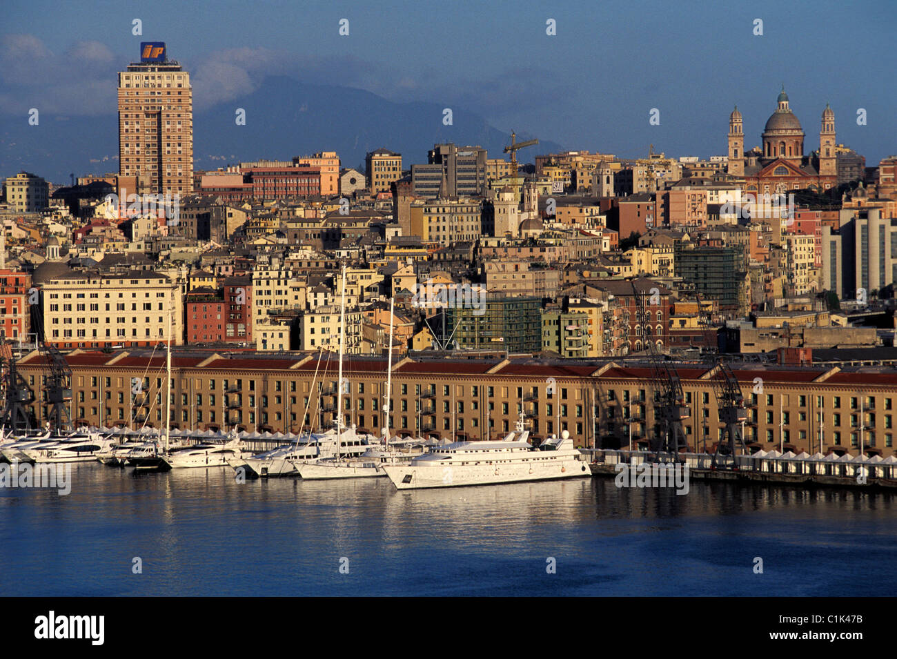 Italy, Liguria, Genoa, harbour Stock Photo - Alamy