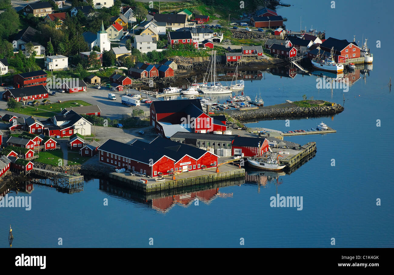 Norway, Nordland, Lofoten Islands, Moskenes Island, the fishermen's ...