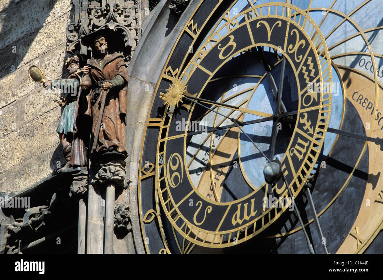 Czech Republic, Prague, Old Town square, astronomical clock Stock Photo ...