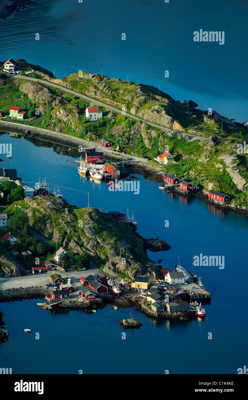 Norway, Nordland, Lofoten Islands, Moskenes Island, the fishermen's ...