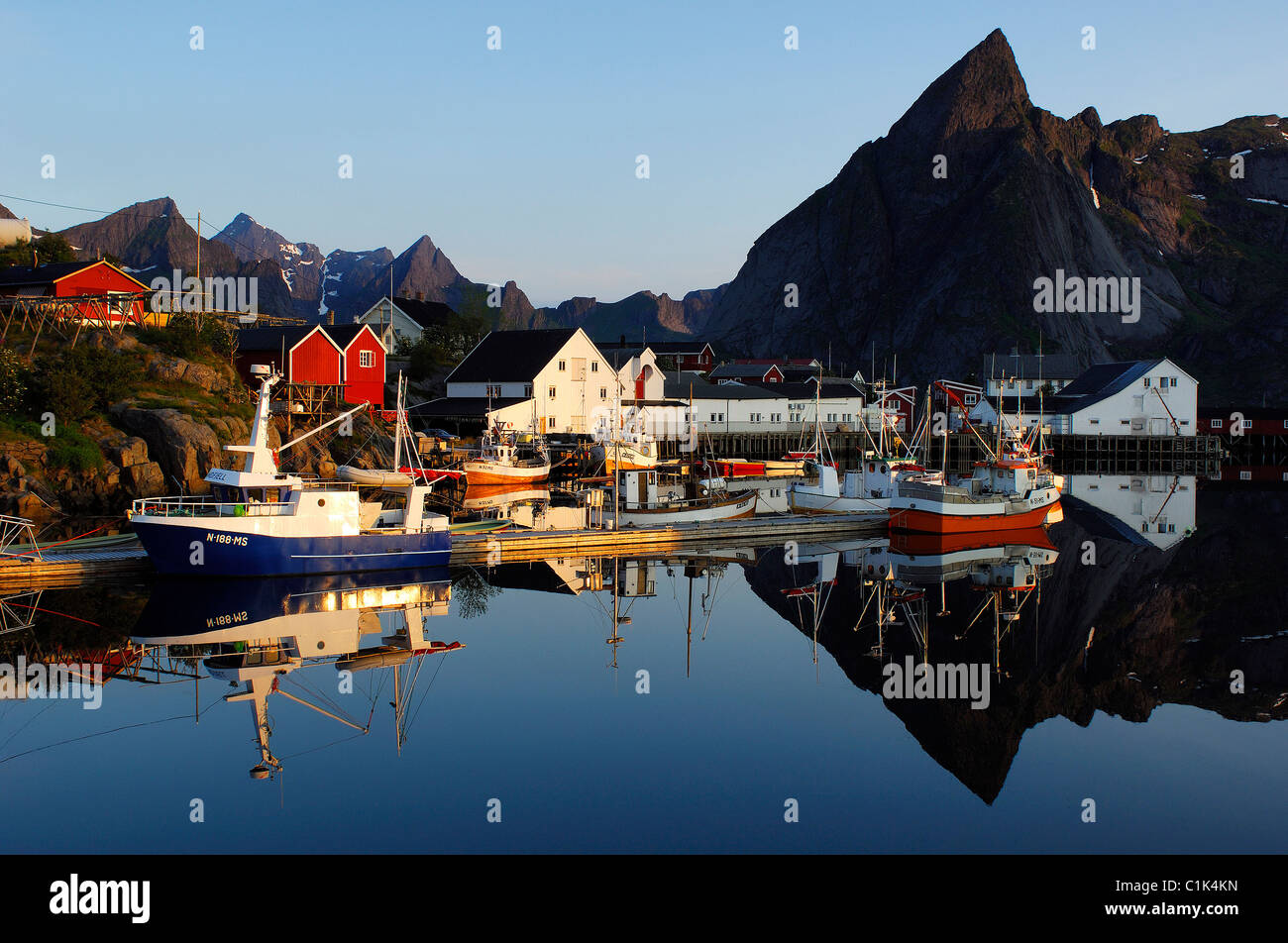 Norway, Nordland, Lofoten Islands, Moskenes Island, the fishermen's ...